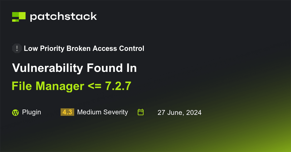 WordPress WP File Manager plugin